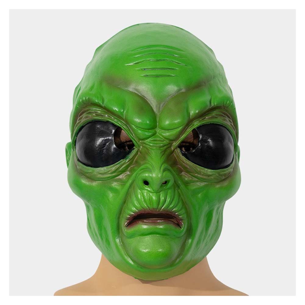 Adult Horror Cosplay Mask:Funny Green Alien Mask Cosplay Latex Masks ...