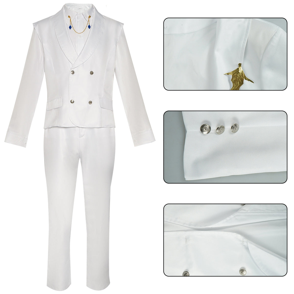 Love and Deepspace Costume Xavier Cosplay White Adult Male Suit