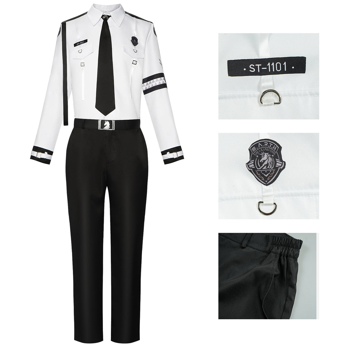 Love and Deepspace Costume Xavier Cosplay Police White Adult Male Suit