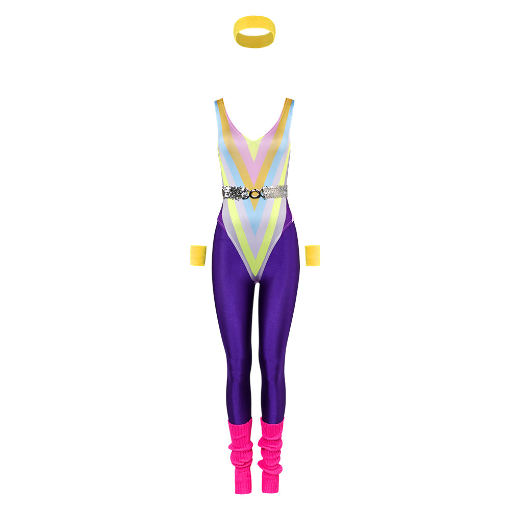 Retro 70s 80s: Bodysuit Cosplay Costume Outfits Halloween Suit women