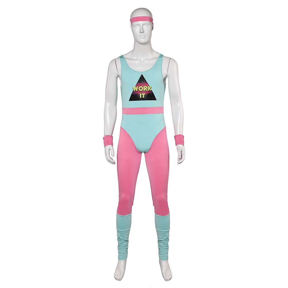 70s 80s Costumes: Men Workout Cosplay Costume Outfits Halloween Costume ...