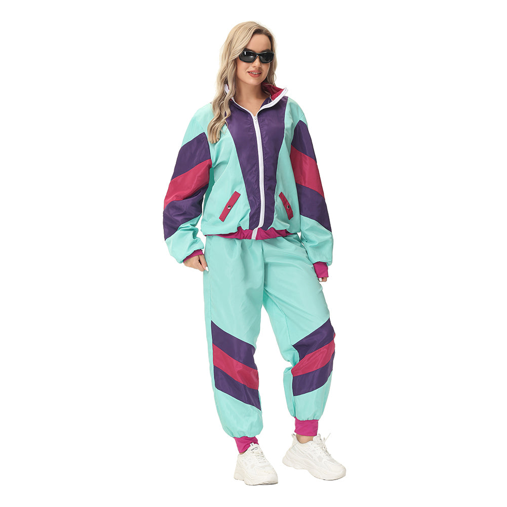 80s 90 s Costume: Retro Vintage hip-hop disco Cosplay Costume Sportwear ...