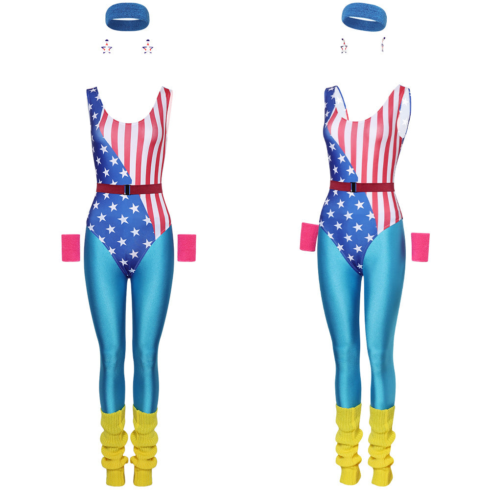 80s 90 s Costume: Tracksuit women 80s Workout Costume Cosplay Costume ...