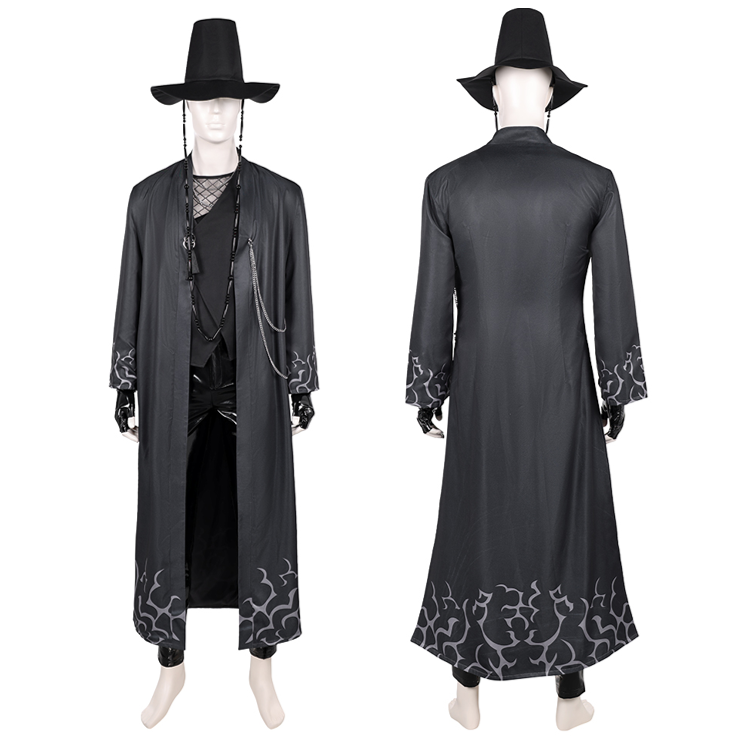 Kpop Demon Hunters Costume Abby Cosplay Black Coat Set For Adult Man ...