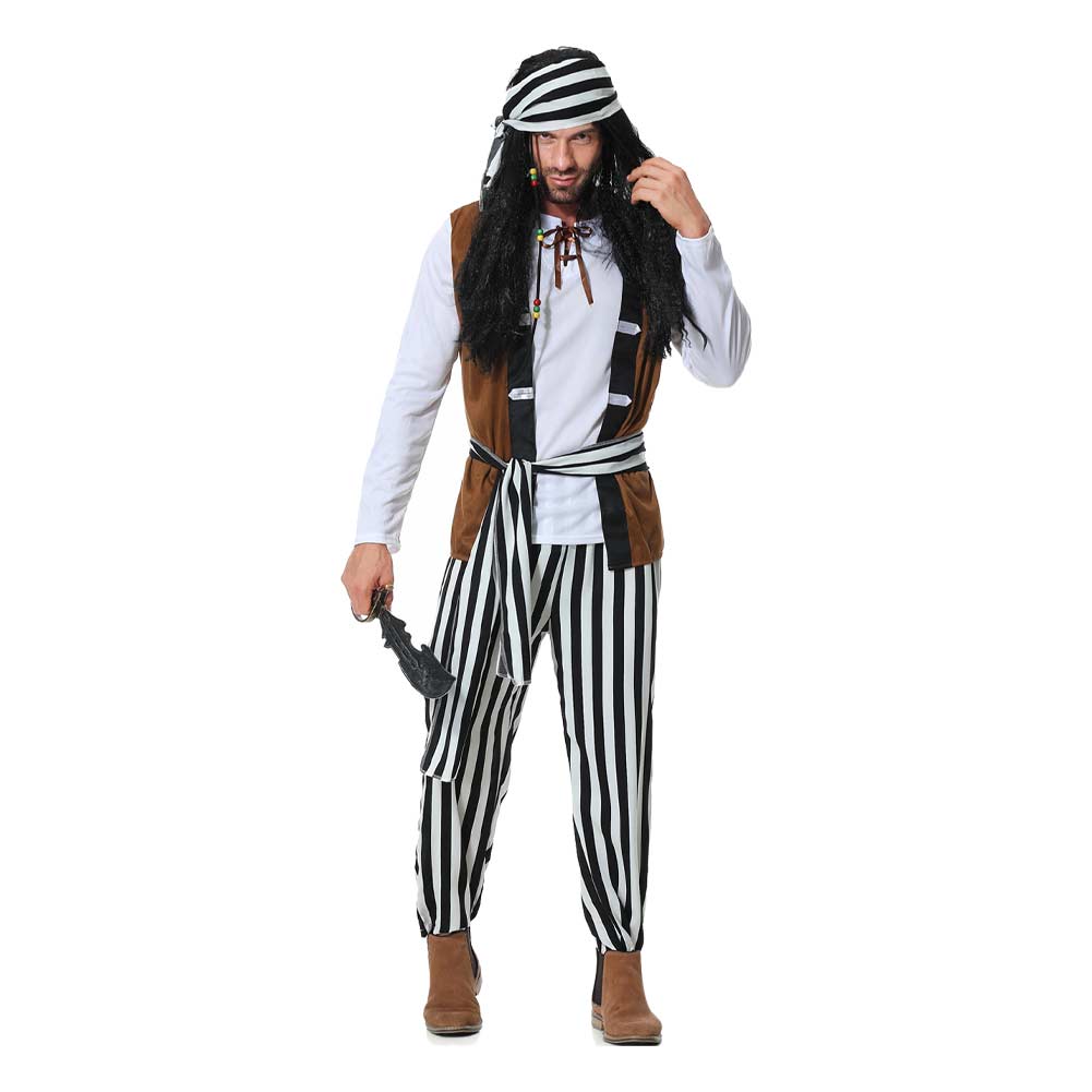 Medieval Renaissance Costume:Adult Man&Unisex Pirate Cosplay Costume ...