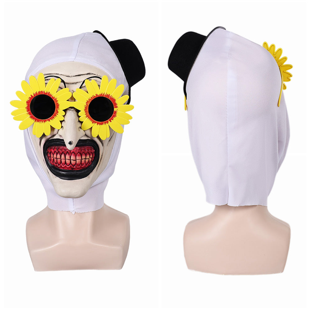 Terrifier:Christmas Art The Clown Horror Mask Sunflower glasses ...
