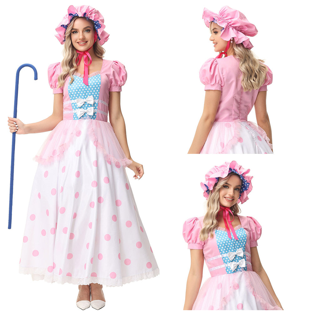 Bo Peep Shepherdess Cosplay Costume Outfits Halloween Party Disguise Suit