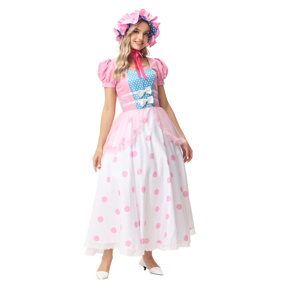 Bo Peep Shepherdess Cosplay Costume Outfits Halloween Party Disguise Suit