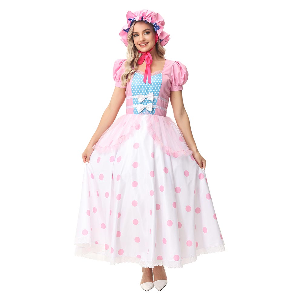 Bo Peep Shepherdess Cosplay Costume Outfits Halloween Party Disguise Suit