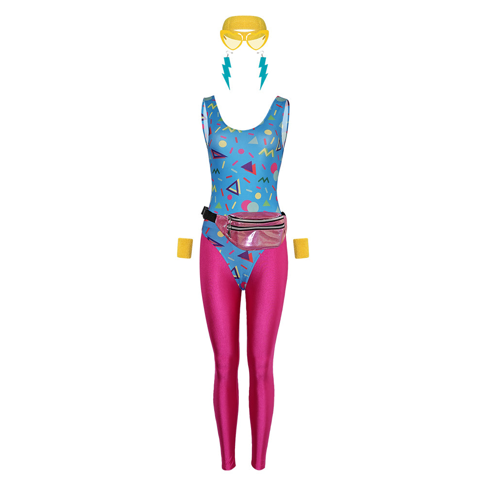 Female 70s 80s retro bodysuit Cosplay Costume Outfits Halloween Costume ...