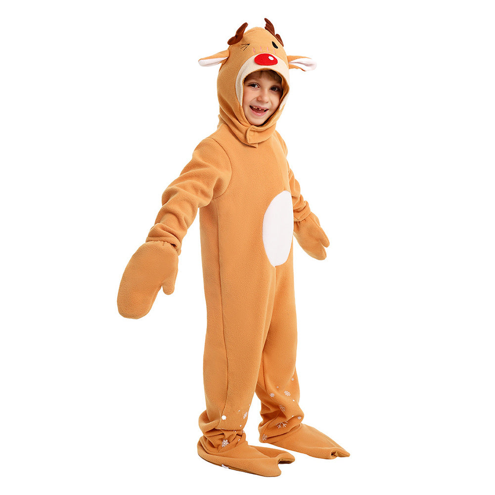 Christmas Costume: Christmas Reindeer Kids Children Jumpsuit Holiday ...
