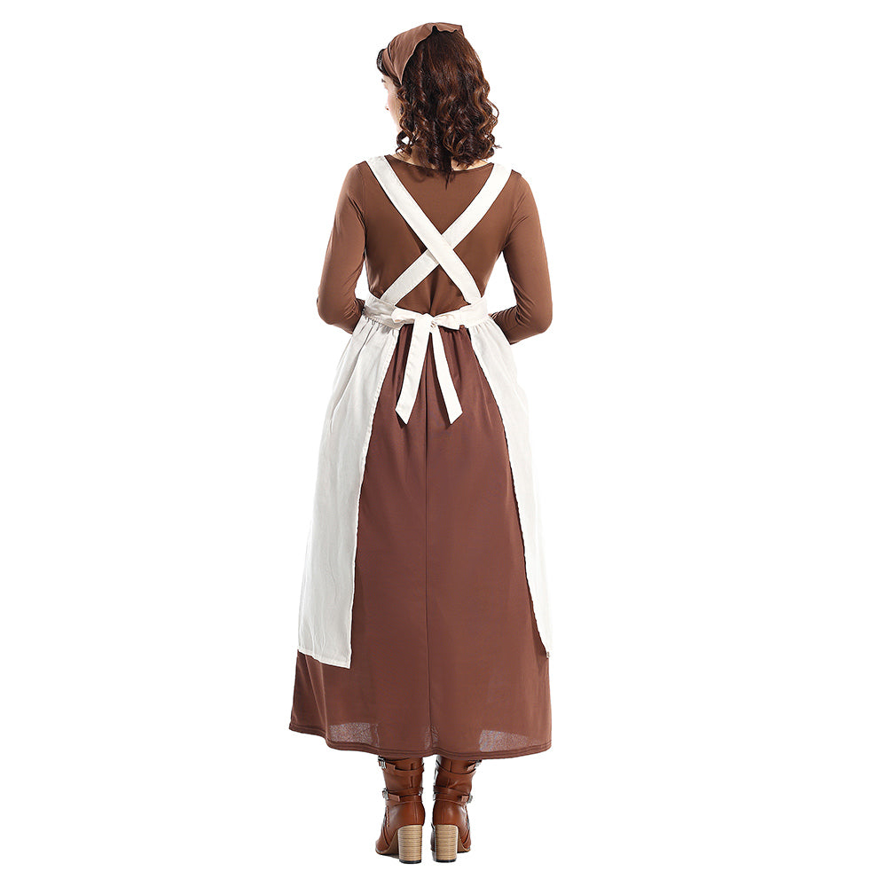 Medieval Renaissance Costume:Female Maid Dress Cosplay Costume Outfits ...