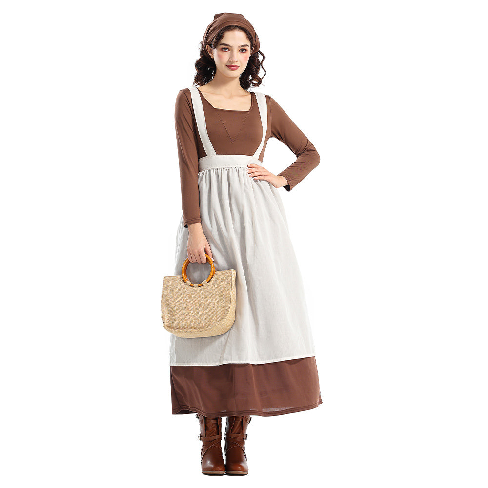 Medieval Renaissance Costume:Female Maid Dress Cosplay Costume Outfits ...