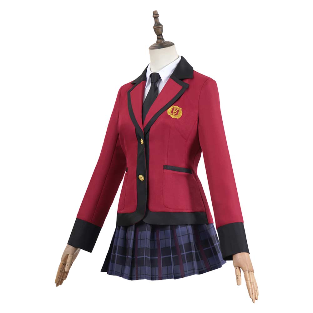 Kakegurui Costume Compulsive Gambler Yumeko Jabami Cosplay Red Uniform ...