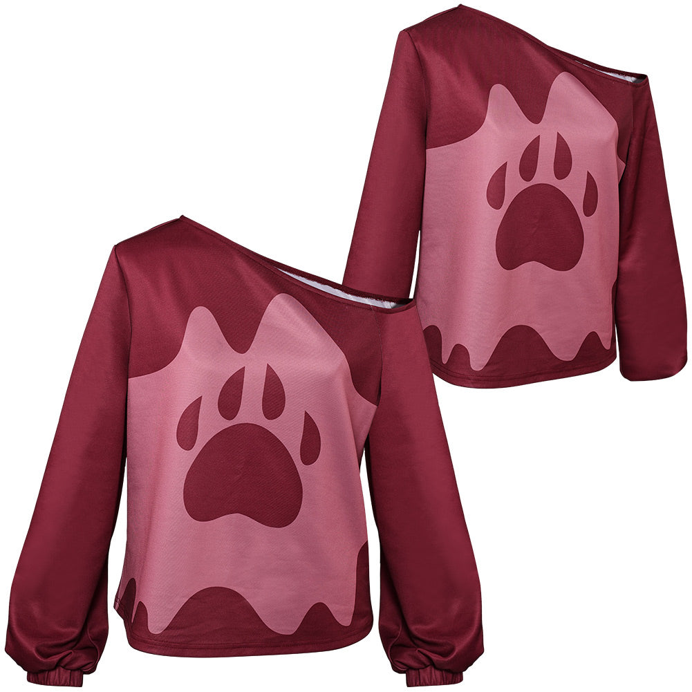 Helluva Boss 2: Stolas Red Sleepwear Sweatshirt Outfits Cosplay Costume