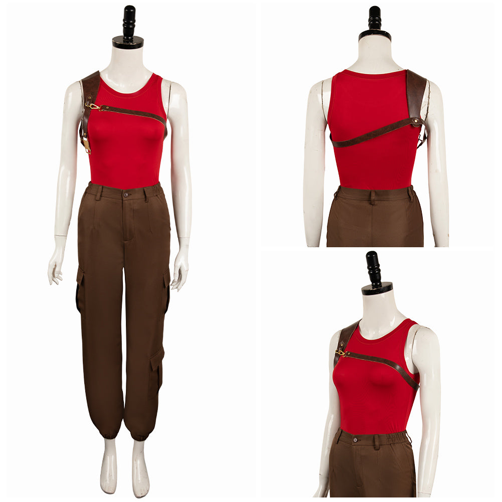 Twisters: Kate Red Suit Cosplay Costume Outfits Halloween Costume
