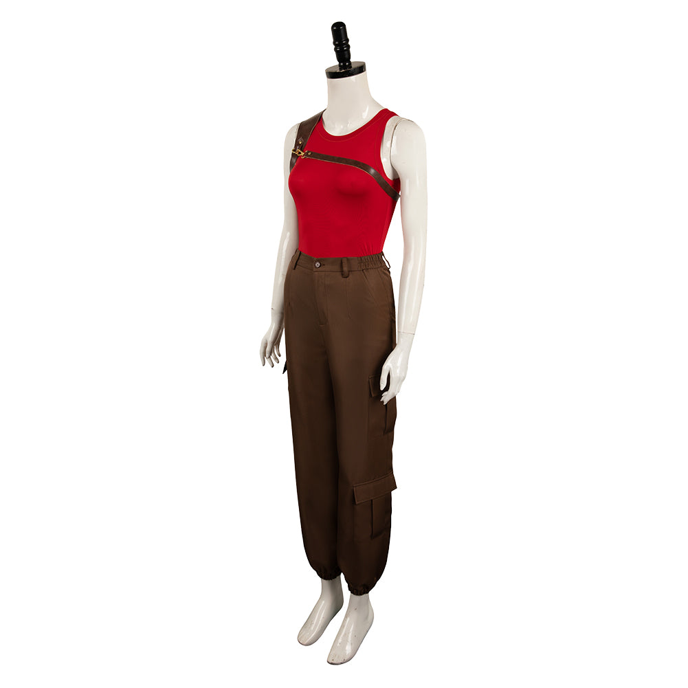 Twisters: Kate Red Suit Cosplay Costume Outfits Halloween Costume
