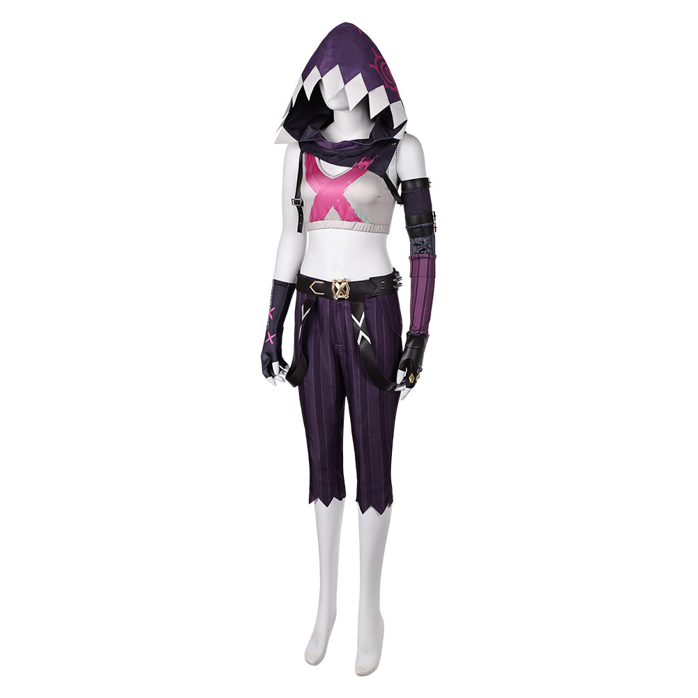 Jinx League of Legends: Arcane-Jinx Hood Suit Jinx Cosplay Costume ...