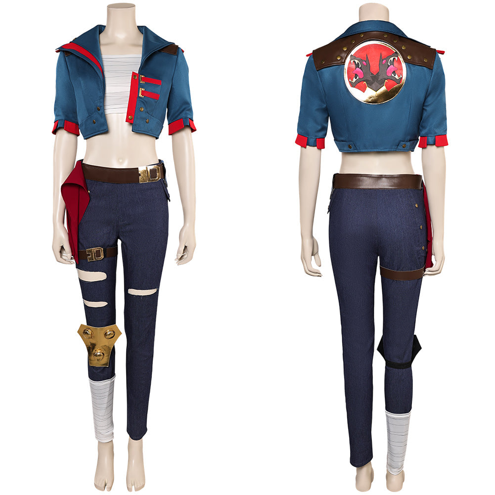 League of Legends: Vi Fighting Uniform Arcane Season 2 Cosplay Costume ...