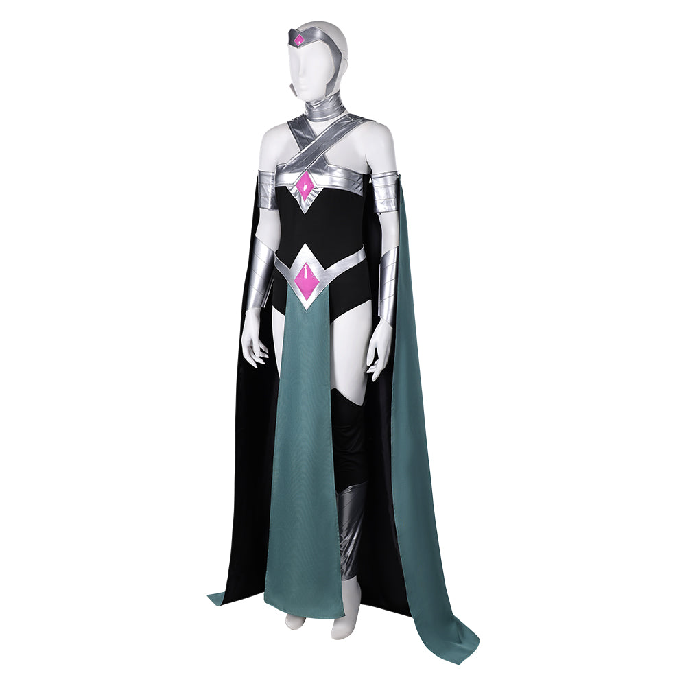 Creature Commandos: Circe Grey Cape Black Suit Cosplay Costume Outfits ...