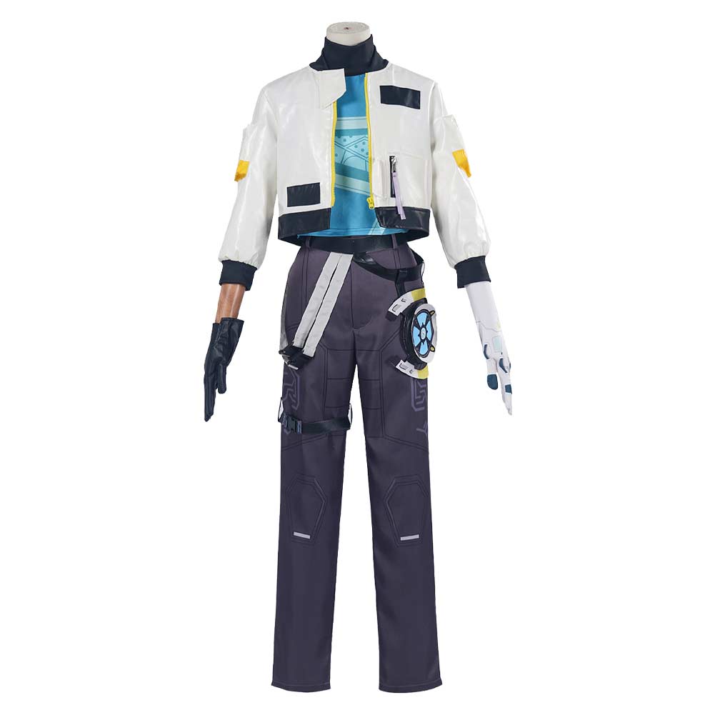 VALORANT: Deadlock White Blue Suit Cosplay Costume Outfits Halloween Suit