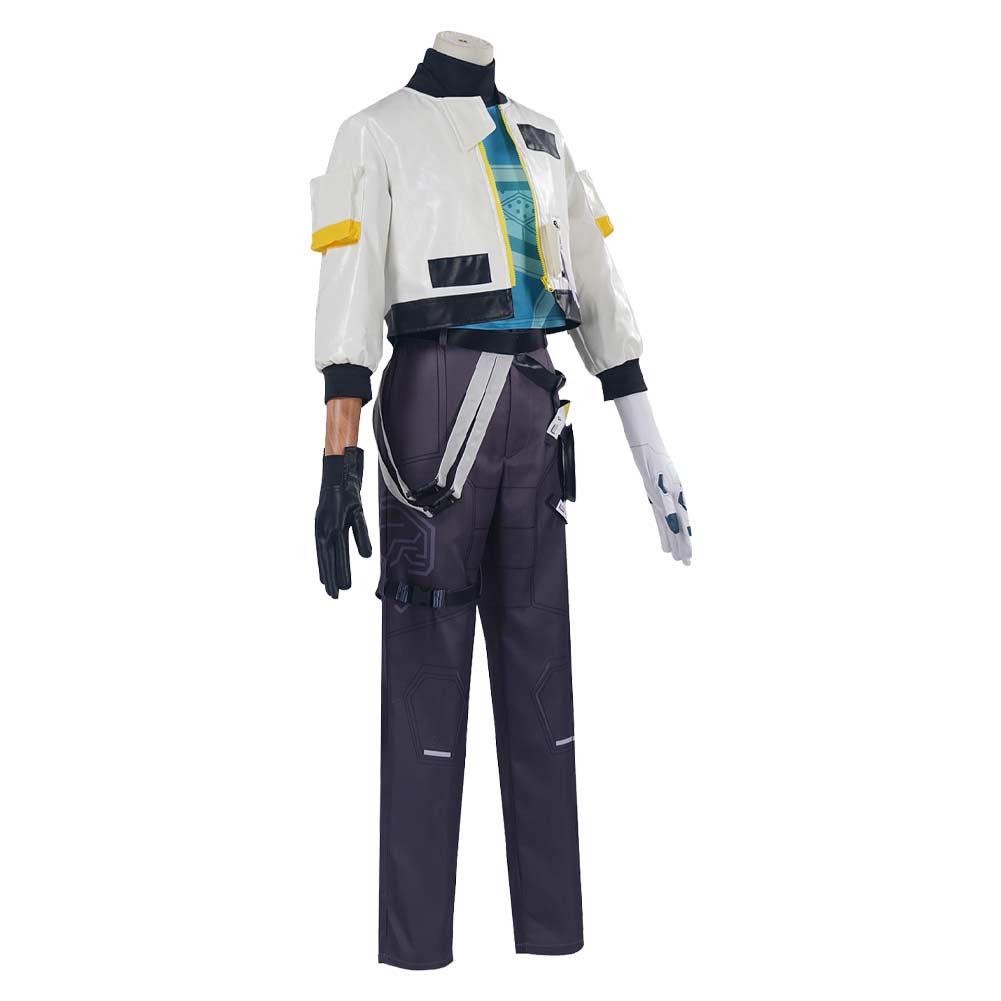 VALORANT: Deadlock White Blue Suit Cosplay Costume Outfits Halloween Suit