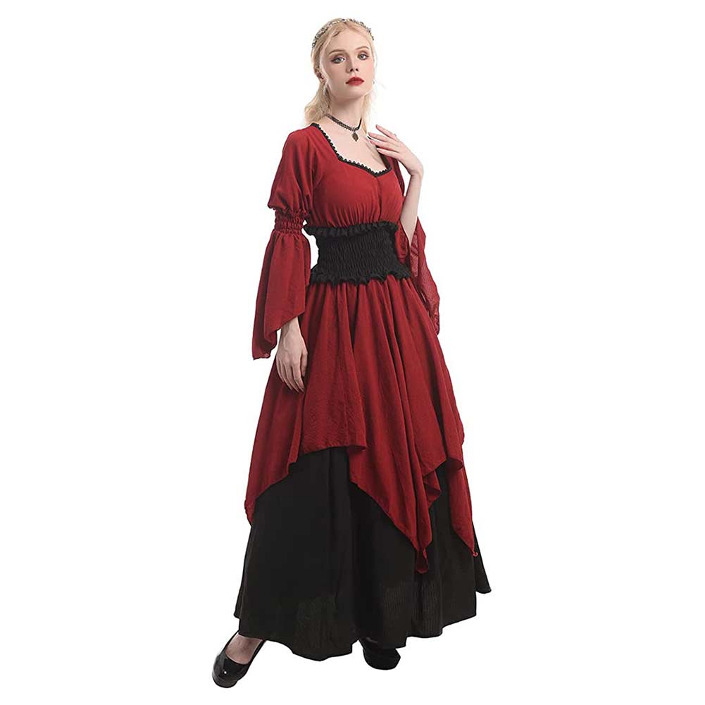 Medieval Renaissance Costume:Victorian Pirate Witch Dress Cosplay ...