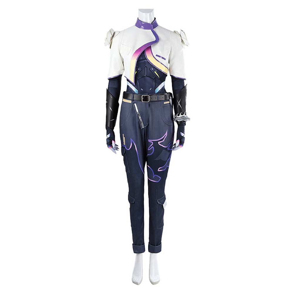 VALORANT: VYSE White Coat Blue Pant Set Cosplay Costume Outfits ...