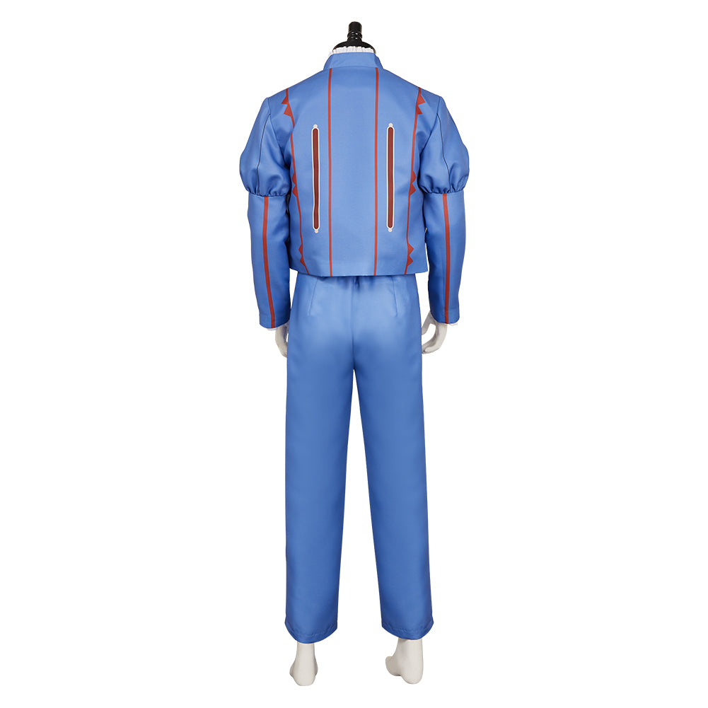 The Witcher Sirens of the Deep Jaskier Cosplay Man Blue Suit Halloween ...