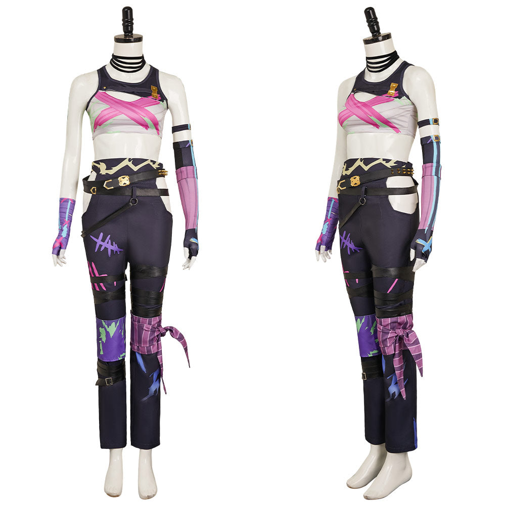 Jinx-League of Legends:Arcane Jinx Cosplay Costume Outfits Halloween Suit