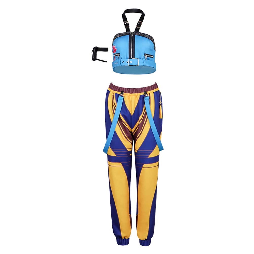 KPop Demon Hunters Zoey Cosplay Blue Outfit For Adult Female Halloween ...