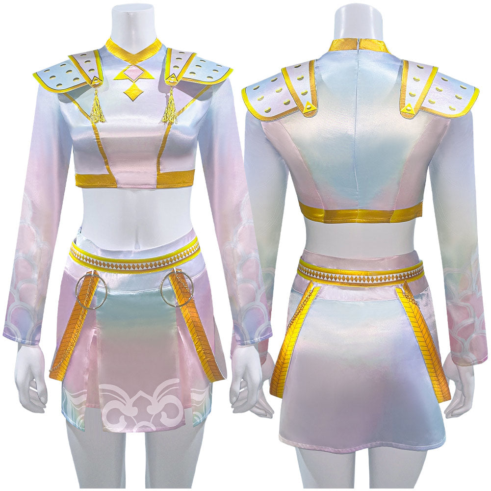 Zoey Cosplay What It Sounds Like White Holographic Outfit For Adult ...