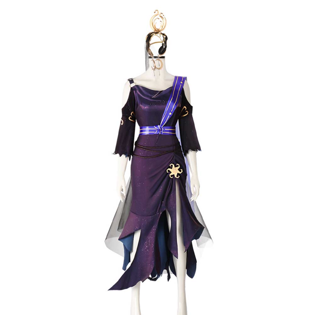 Dentity V The Puppeteer Cosplay Costume For Adult Female Purple Dress ...