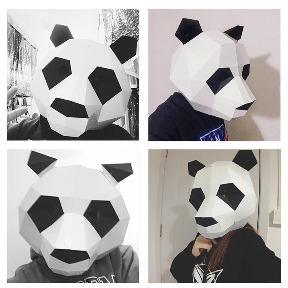Adult Cosplay Mask: DIY Craft Bear Panda Mask Cosplay Paper Animal ...