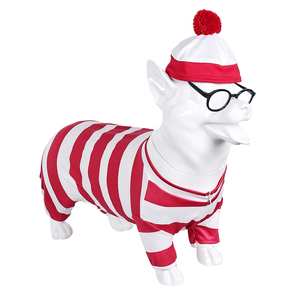 Where‘s Wally? : Dog Clothing Willy the Dog Cosplay Costume Outfits ...
