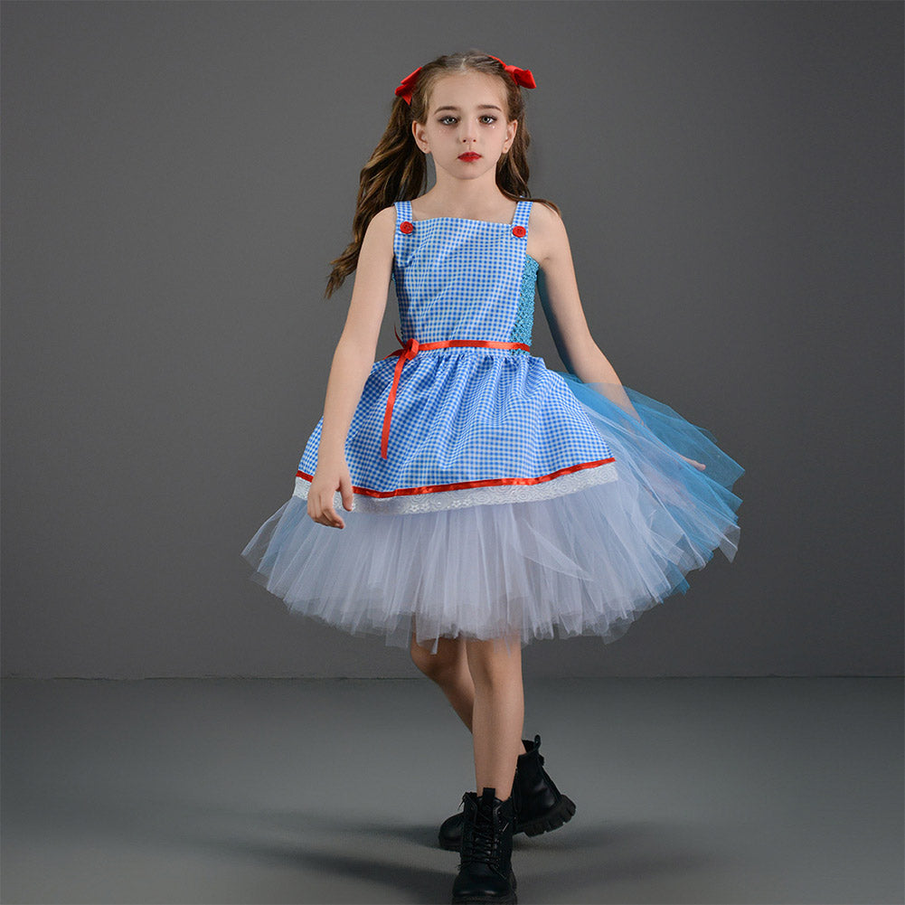 The Wonderful Wizard of Oz:Kids Girls Dorothy Gale Tutu Dress Blue ...