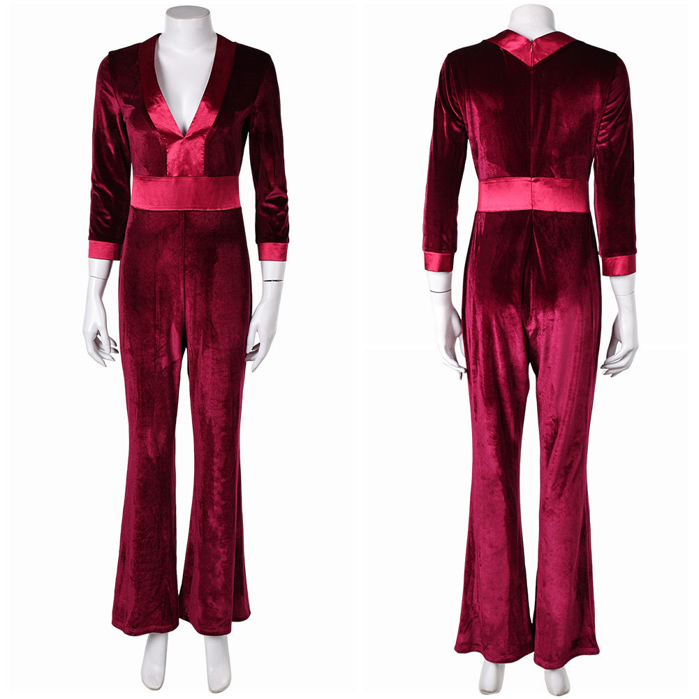 Drop Violet Cosplay Costume For Adult Female Red Jumpsuit Halloween ...