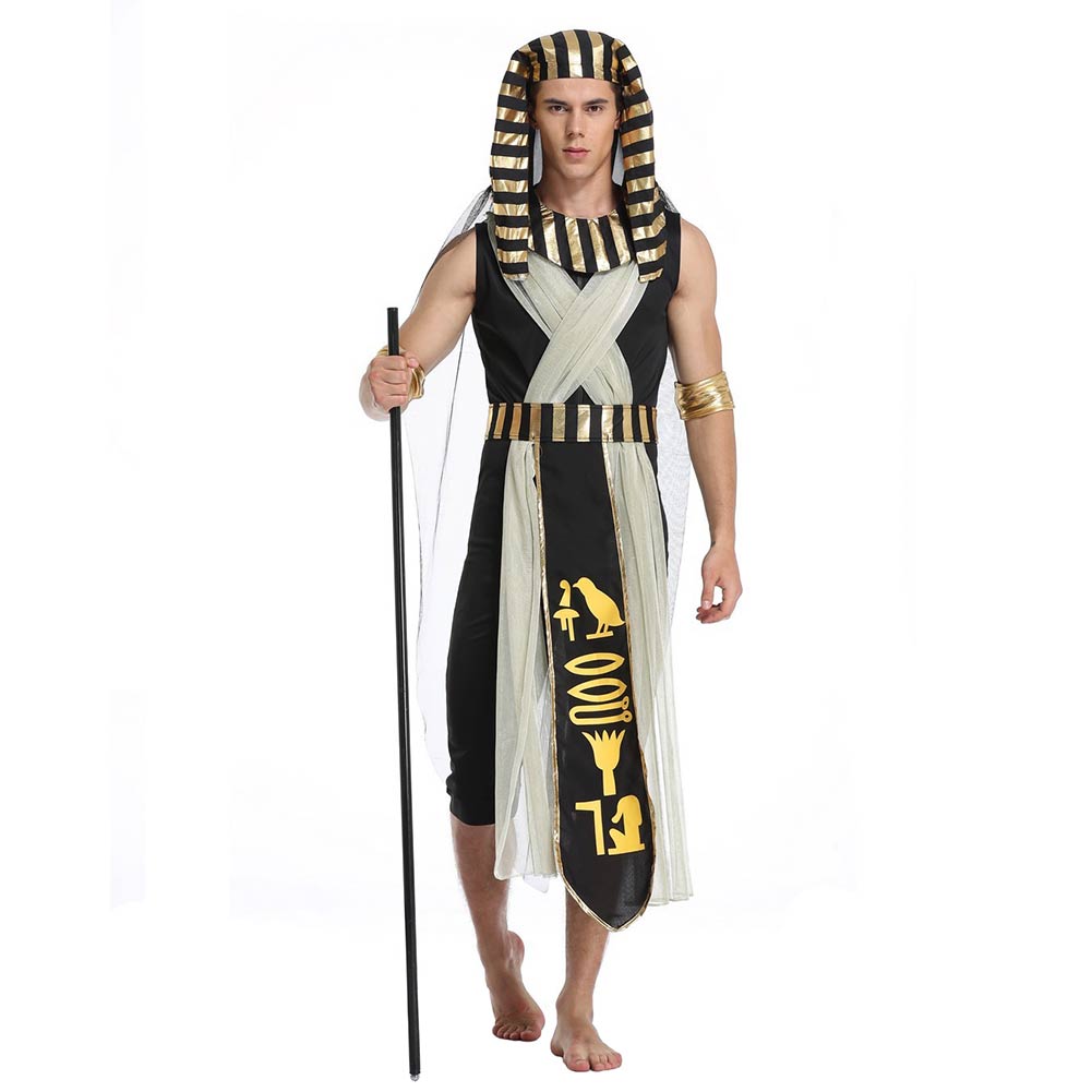 Egyptian Pharaoh: Adult Male Female Cosplay Costume Outfits Halloween ...
