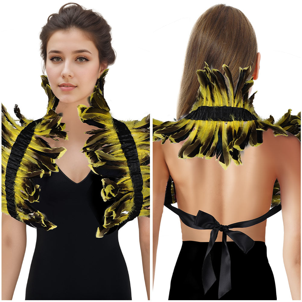Stage Performance Costumes: Feather Cape Feather Cosplay Costume ...