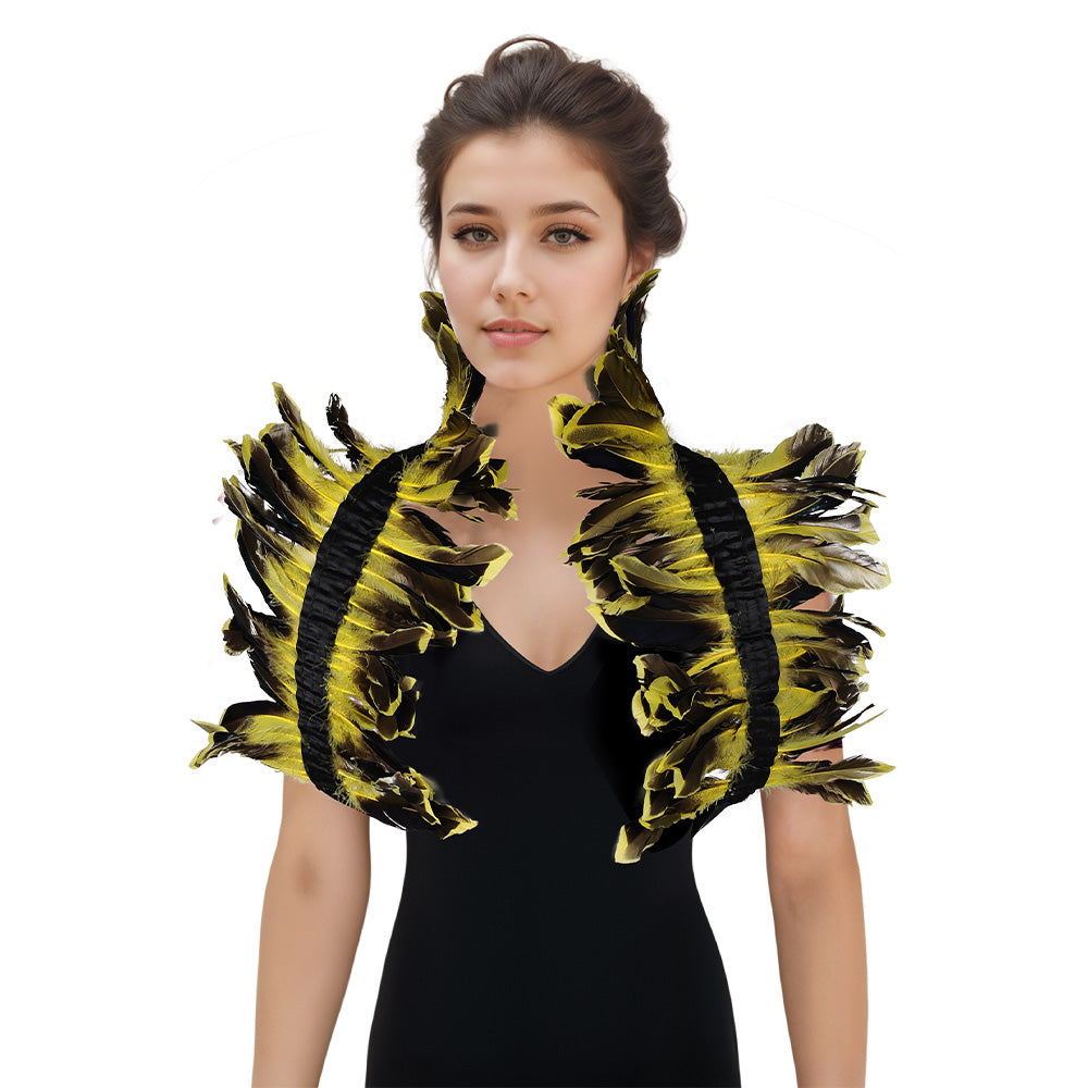 Stage Performance Costumes: Feather Cape Feather Cosplay Costume ...