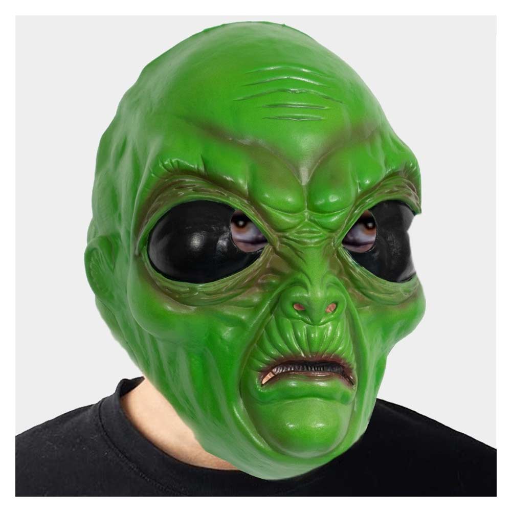 Adult Horror Cosplay Mask:Funny Green Alien Mask Cosplay Latex Masks ...
