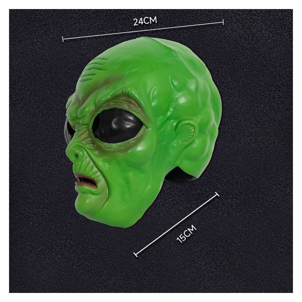 Adult Horror Cosplay Mask:Funny Green Alien Mask Cosplay Latex Masks ...