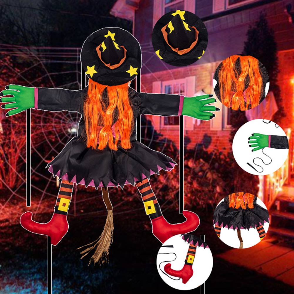 Halloween Decoration: Tree Climbing Witch Halloween Decoration Door ...