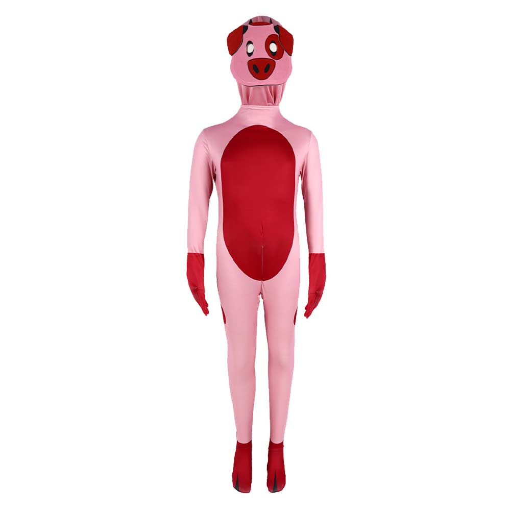 Hazbin Hotel:Costume Kids Fat Nuggets Pig Jumpsuit With Headgear ...