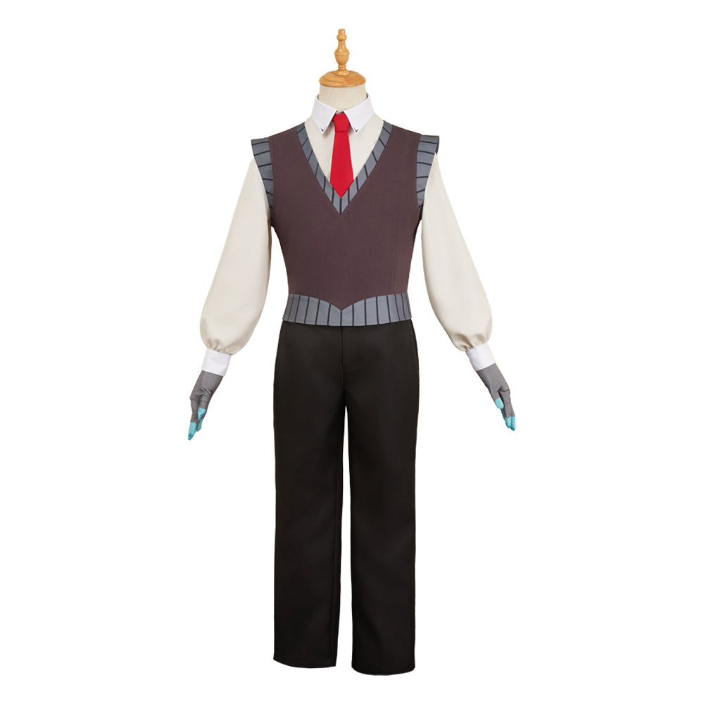 Hazbin Hotel Vox Grey Cosplay Costume For Adult Man Halloween Costume