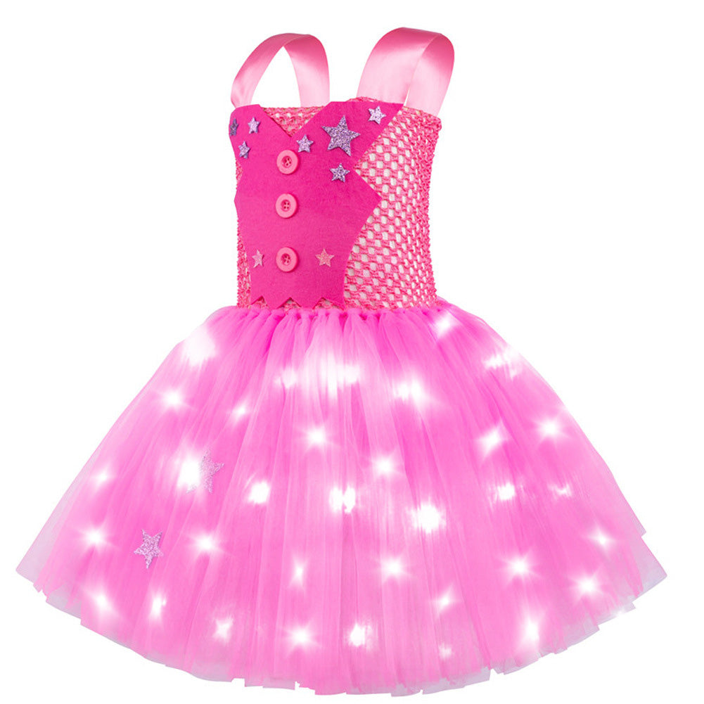 Kids Girls Dress Hat Scarf Set princess Cosplay Costume Outfits ...