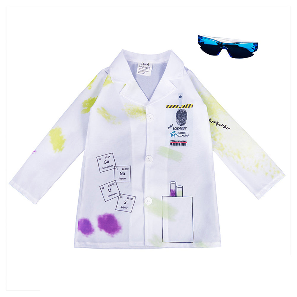 Halloween Costume:Kids Crazy Scientist Cosplay Costume Outfits ...