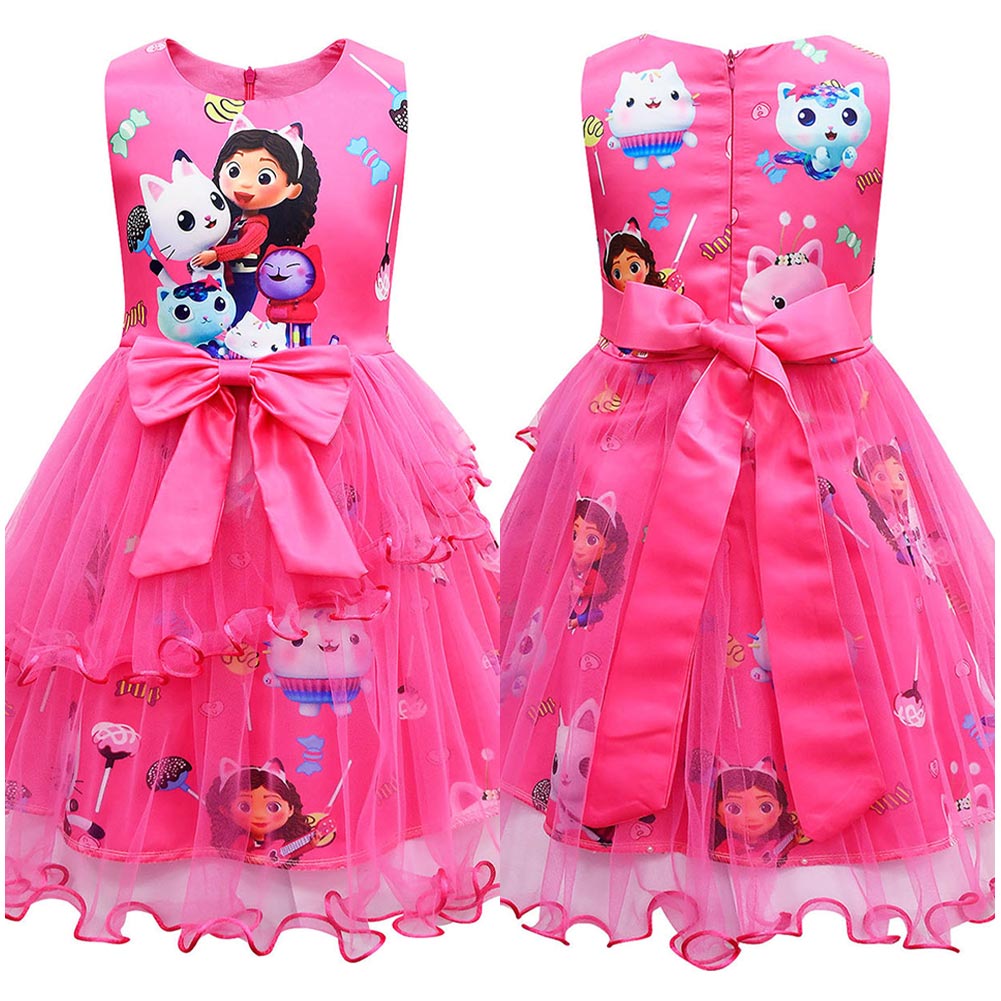 Gabby‘s dollhouse:Kids Girls Gabby‘s Playhouse Cosplay Costume Pink ...
