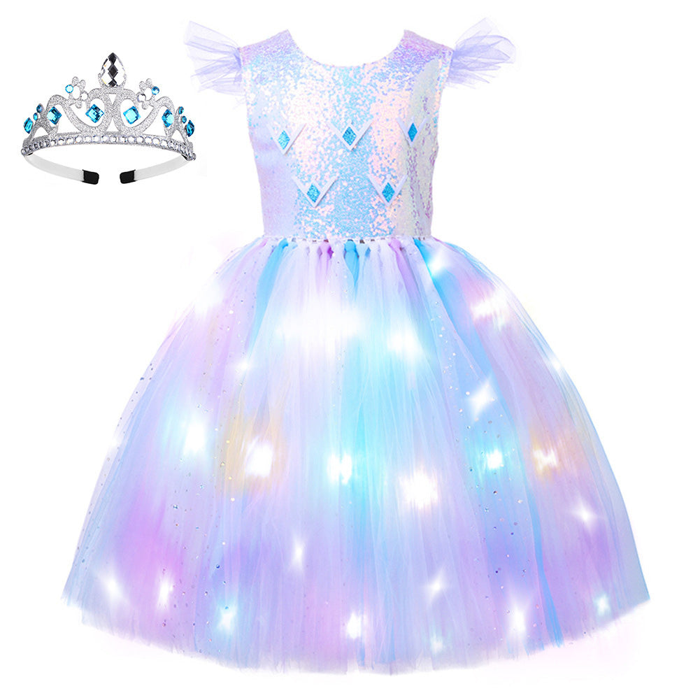 Kids Costumes: Girls Led Light TuTu Dress Kids princess Cosplay Costume ...