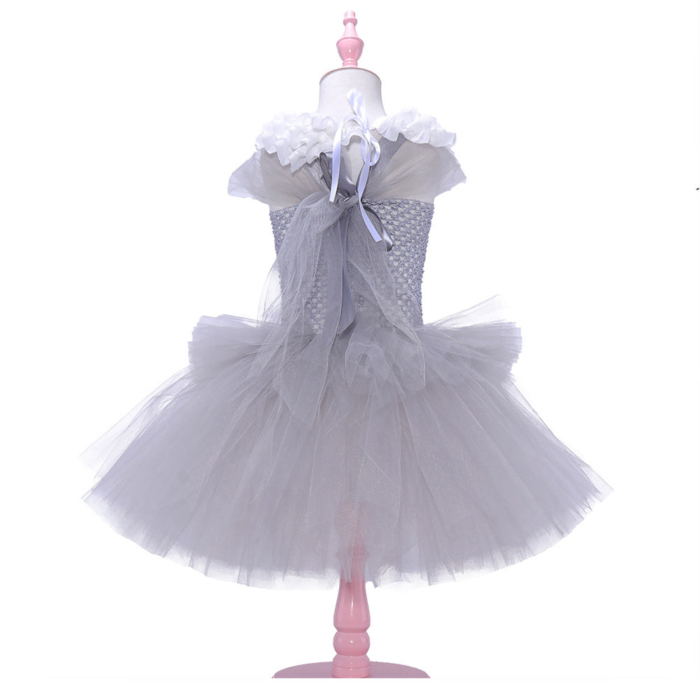 Kids Girls Stephen King It Pennywise Cosplay Costume Tutu Dress Suit